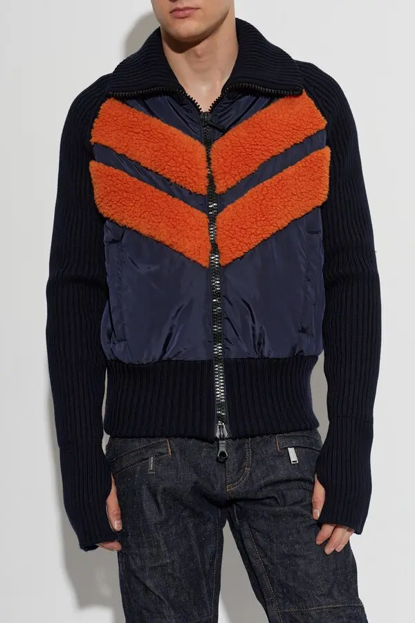 Dsquared2 Jacket Made Of Combined Fabrics
