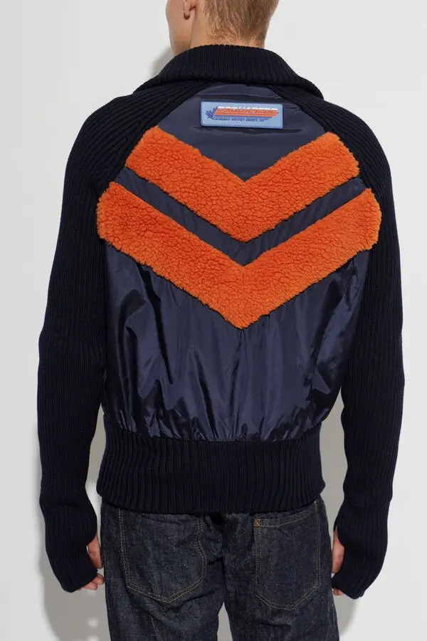 Dsquared2 Jacket Made Of Combined Fabrics