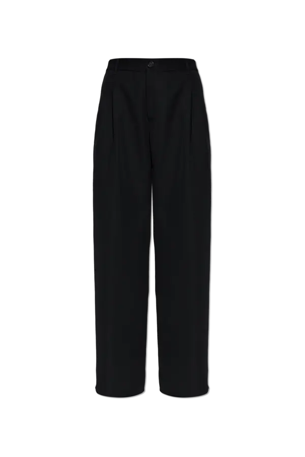 JIL SANDER Wool Gabardine Trousers - Black