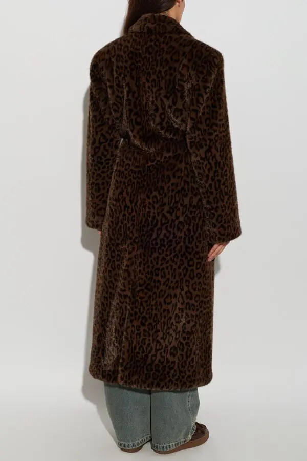 ROTATE BY BIRGER CHRISTENSEN Faux Fur Animal Print Coat