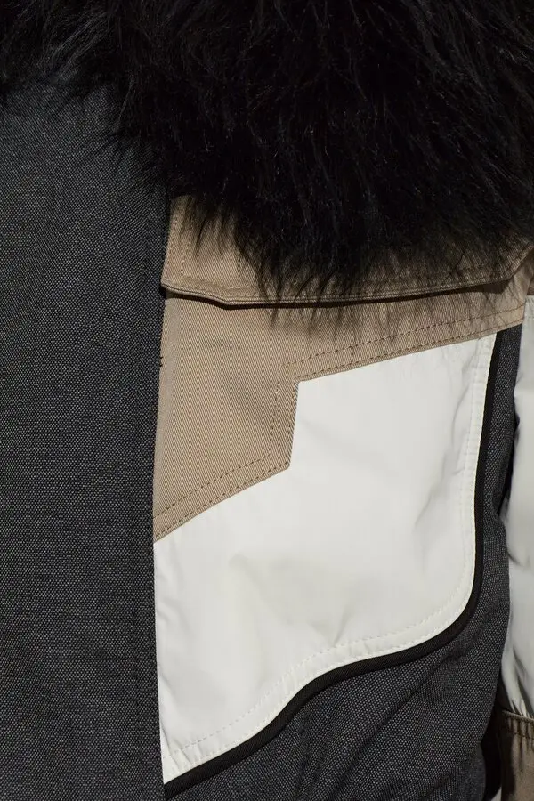 Dsquared2 Jacket Made Of Mixed Materials