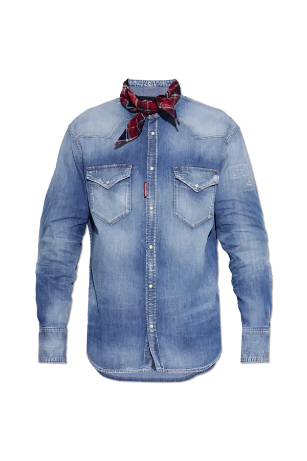 Dsquared2 Distressed Denim Shirt