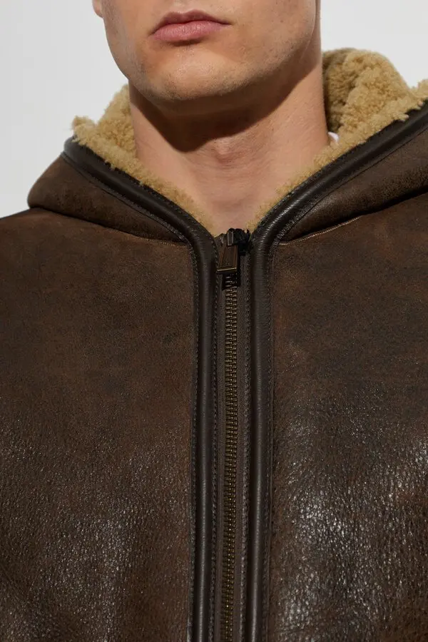 Dsquared2 Suede Jacket With Hood