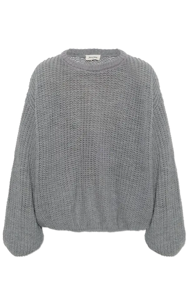American Vintage Sweater With Decorative Knit - Grey