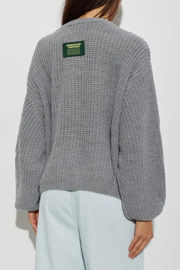 American Vintage Sweater With Decorative Knit