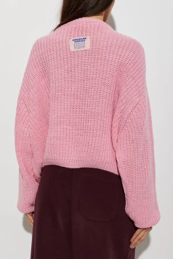 American Vintage Sweater With Decorative Knit