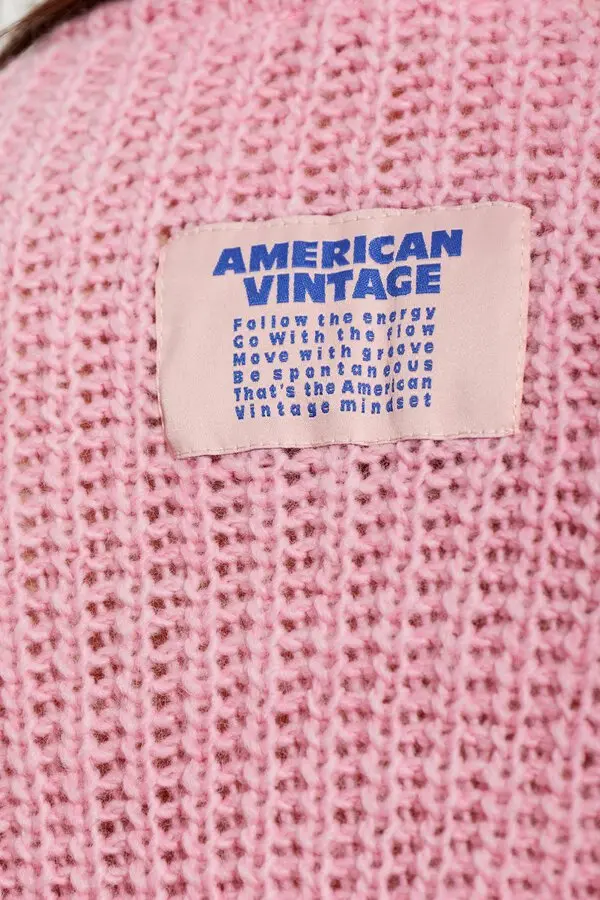 American Vintage Sweater With Decorative Knit
