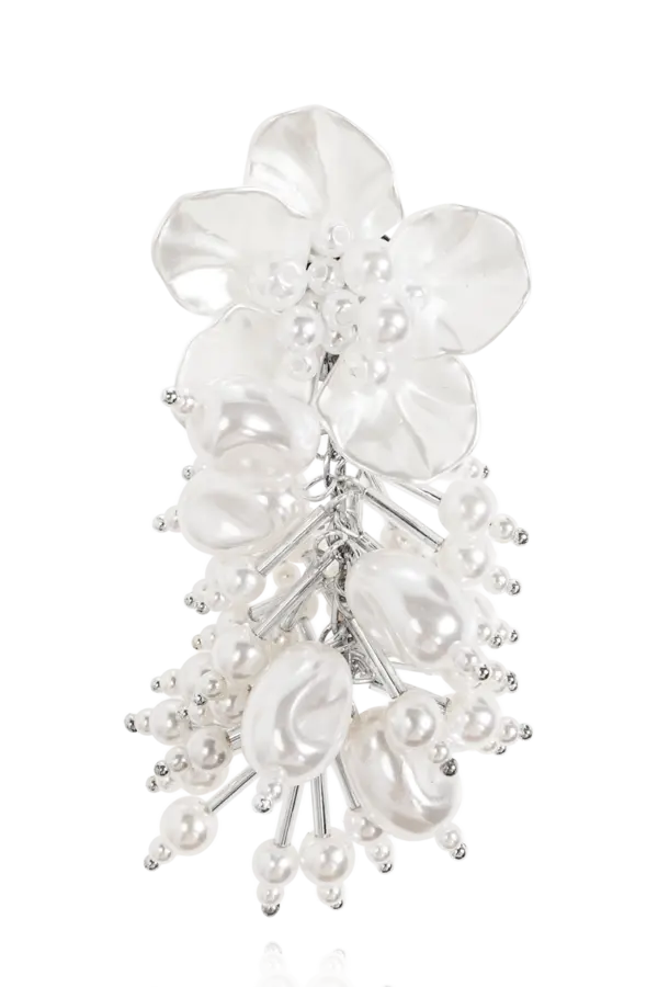 SELF-PORTRAIT Earrings With A Pearly Flower And Beads
