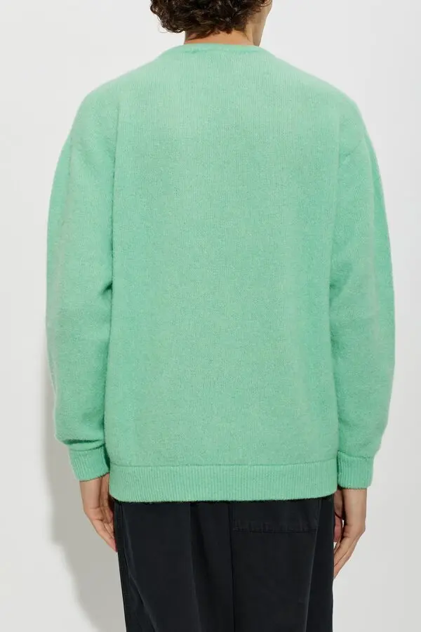 American Vintage Crewneck Sweater With Patch Detail - Green