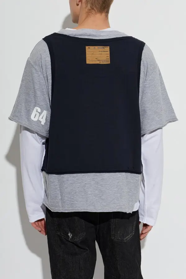 Dsquared2 T-shirt Made Of Combined Materials