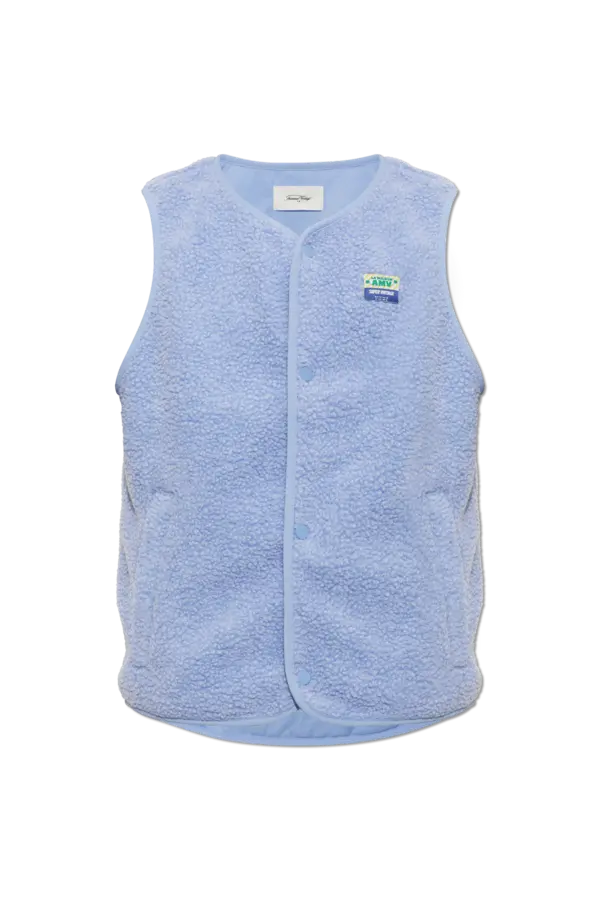 American Vintage Vest With Patch - Blue