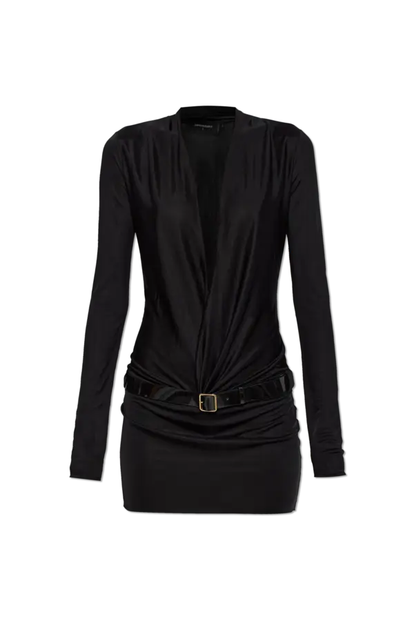 Dsquared2 Viscose Belted Dress - Black