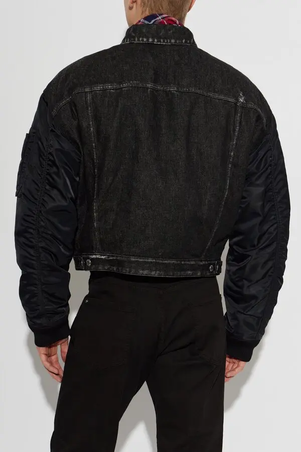 Dsquared2 Bomber Jacket Made From Mixed Materials