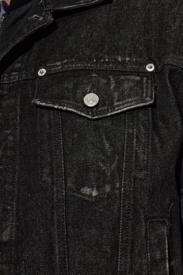 Dsquared2 Bomber Jacket Made From Mixed Materials