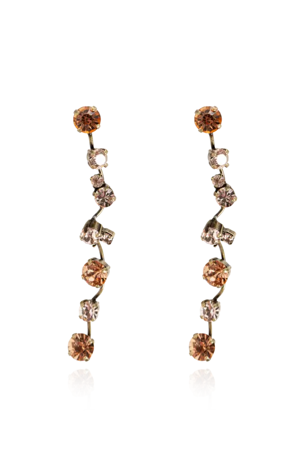 FORTE_FORTE Earrings With Shimmering Crystals - Pink