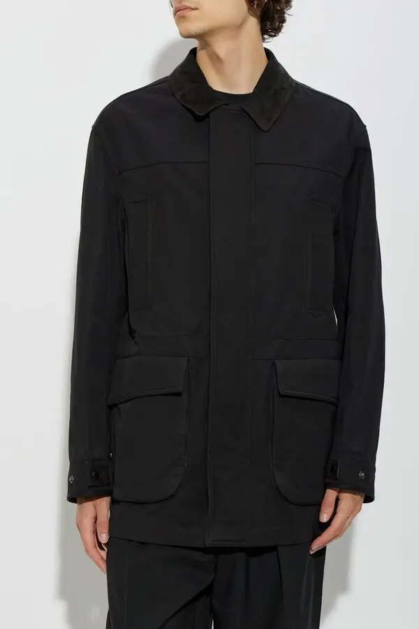 TOM FORD Jacket With A Leather Collar