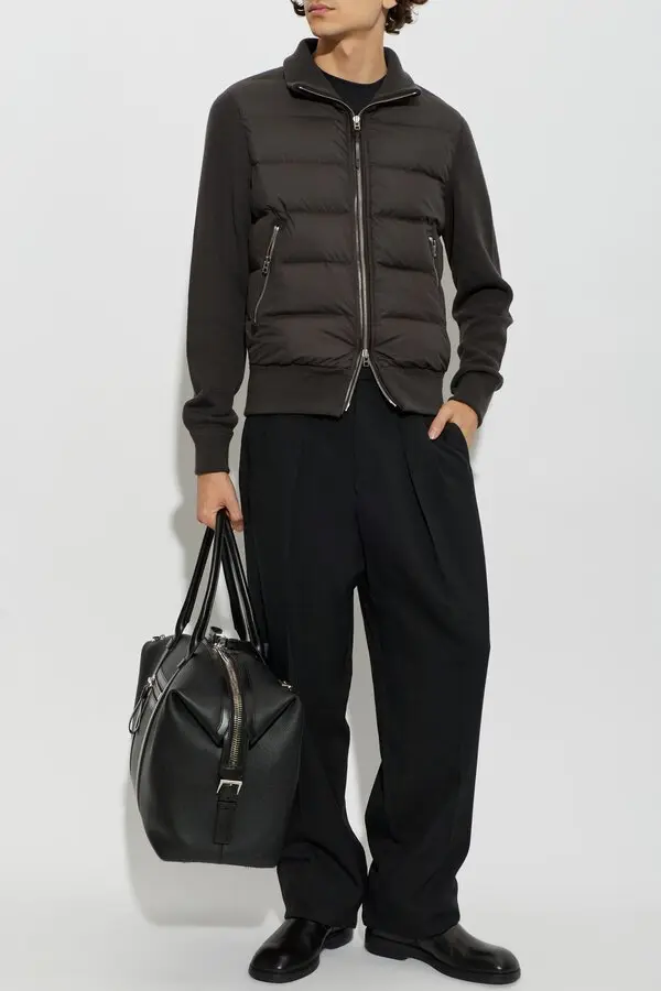 TOM FORD Wool Cardigan With Quilted Down Front