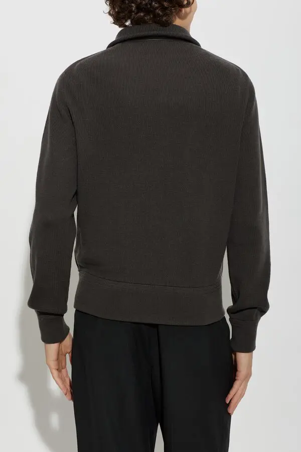 TOM FORD Wool Cardigan With Quilted Down Front