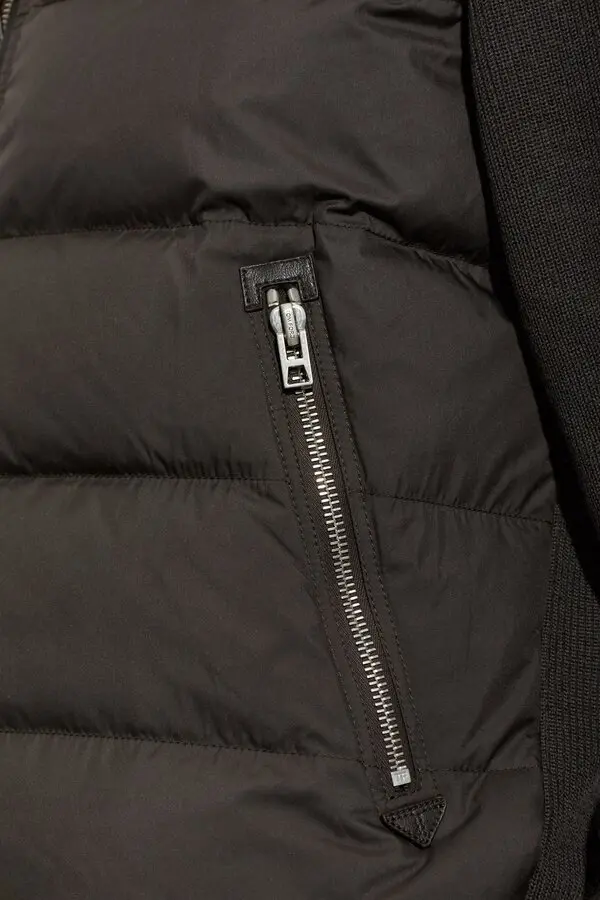 TOM FORD Wool Cardigan With Quilted Down Front