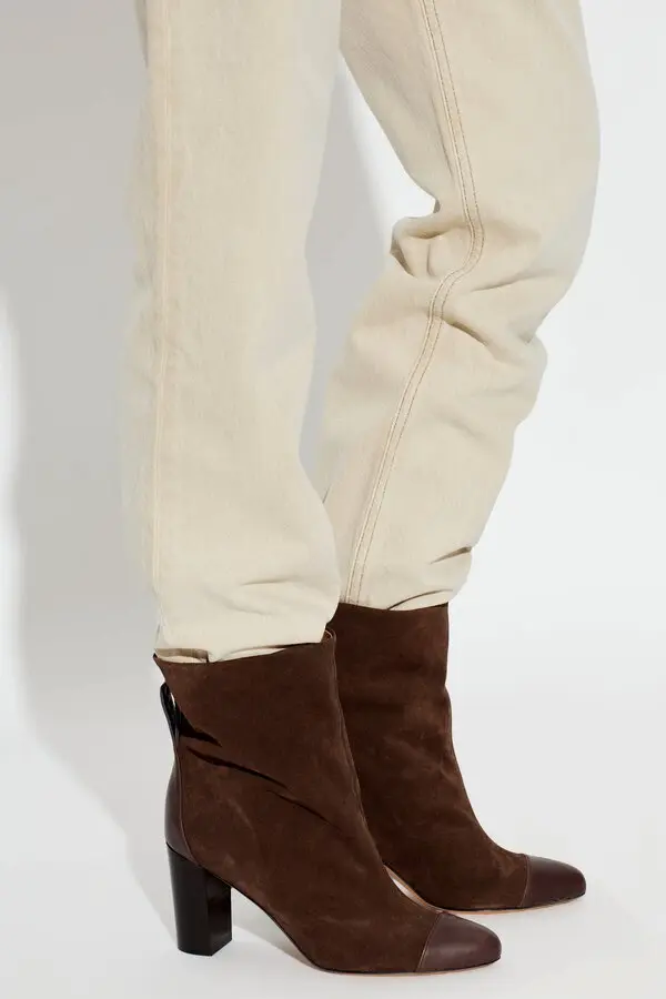 ODISSI Suede Heeled Ankle Boots
