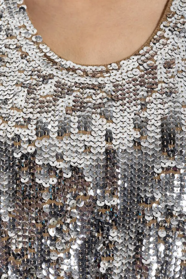 Dsquared2 Wool Top With Shimmering Sequins