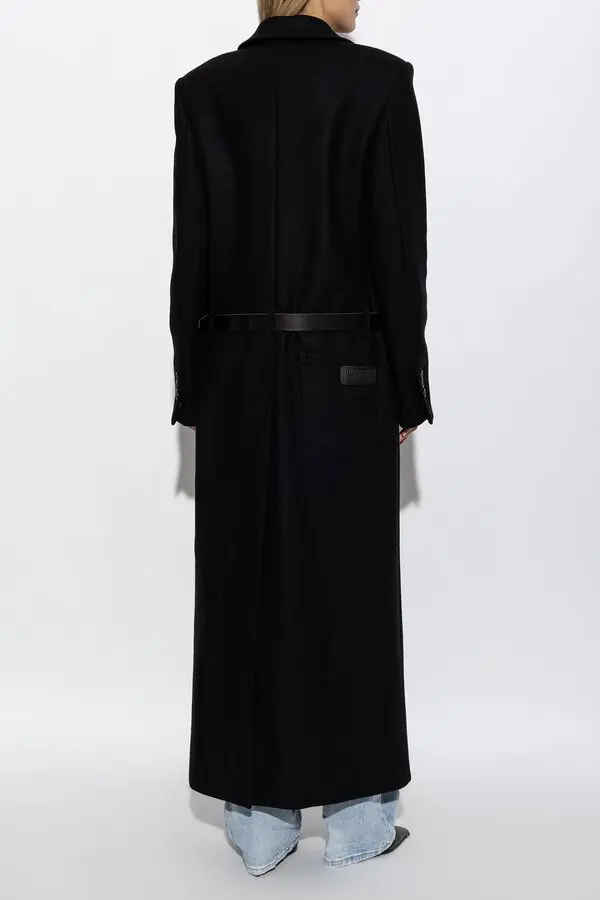Dsquared2 Coat With Leather Belt