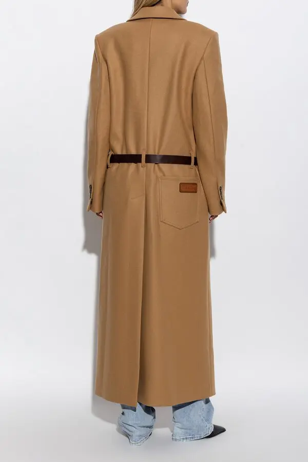 Dsquared2 Coat With Leather Belt