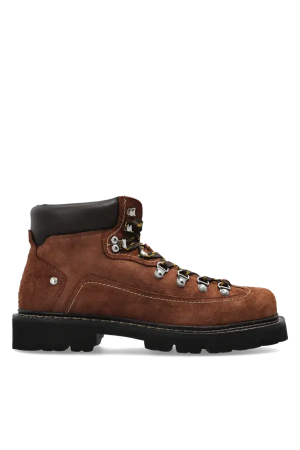 Dsquared2 Canadian Suede Leather Lace-up Boots - Brown