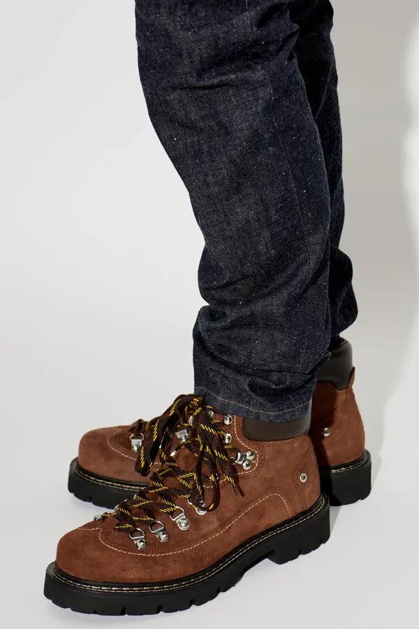 Dsquared2 Canadian Suede Leather Lace-up Boots