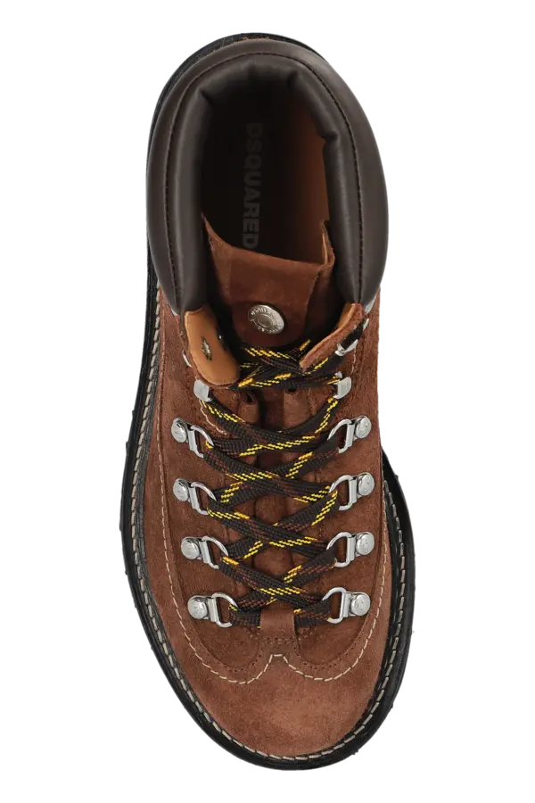 Dsquared2 Canadian Suede Leather Lace-up Boots