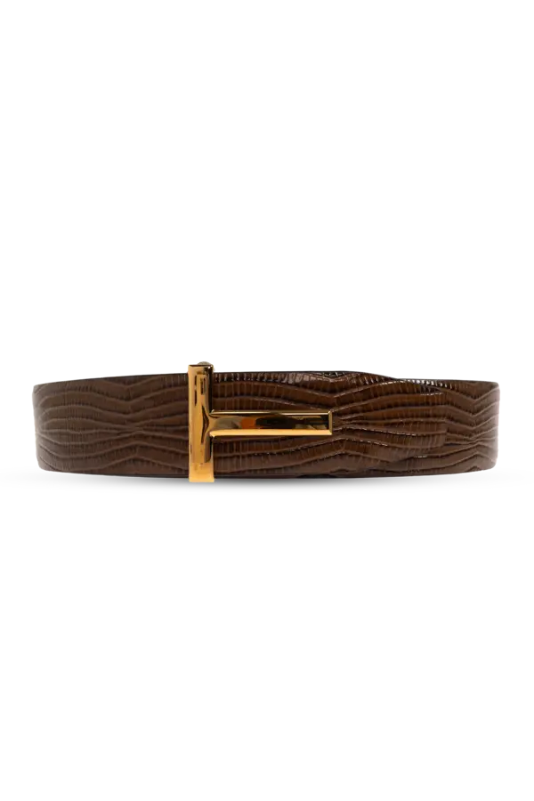 TOM FORD Reversible Leather Belt - Brown