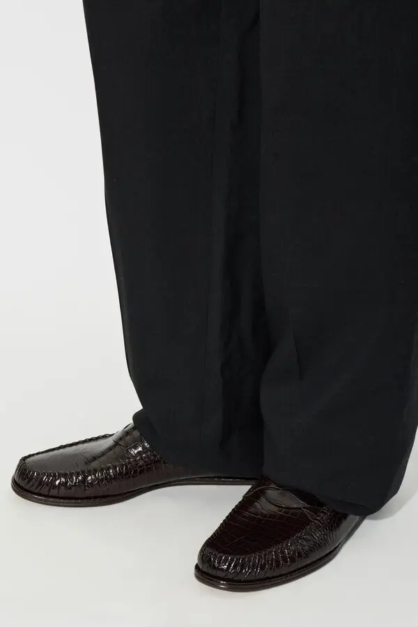 TOM FORD Embossed Leather Loafers
