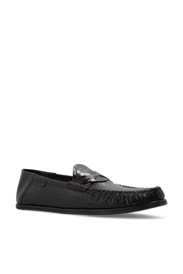 TOM FORD Embossed Leather Loafers