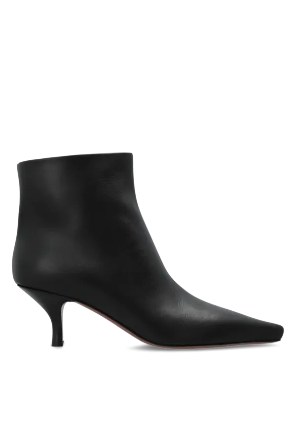 Paris Texas Rose’ Heeled Ankle Boots - Black