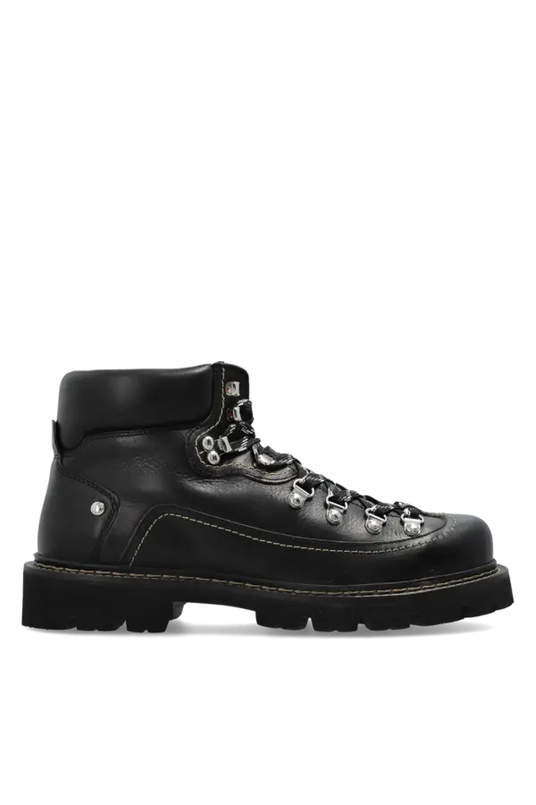 Dsquared2 Canadian" Leather Ankle Boots - Black