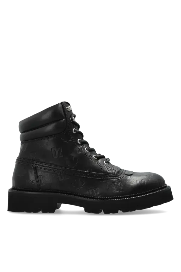 Dsquared2 Leather Shoes " Monogram - Black