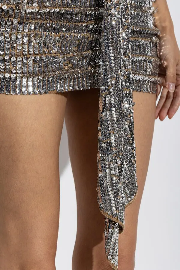 Dsquared2 Sequin Embellished Wool Mini Dress