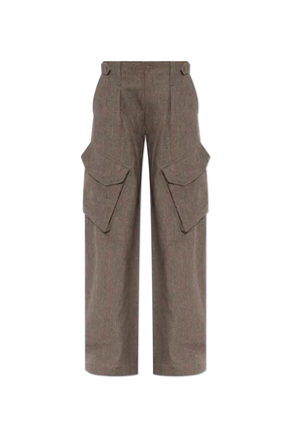 R13 Wool 'cargo' Trousers - Brown