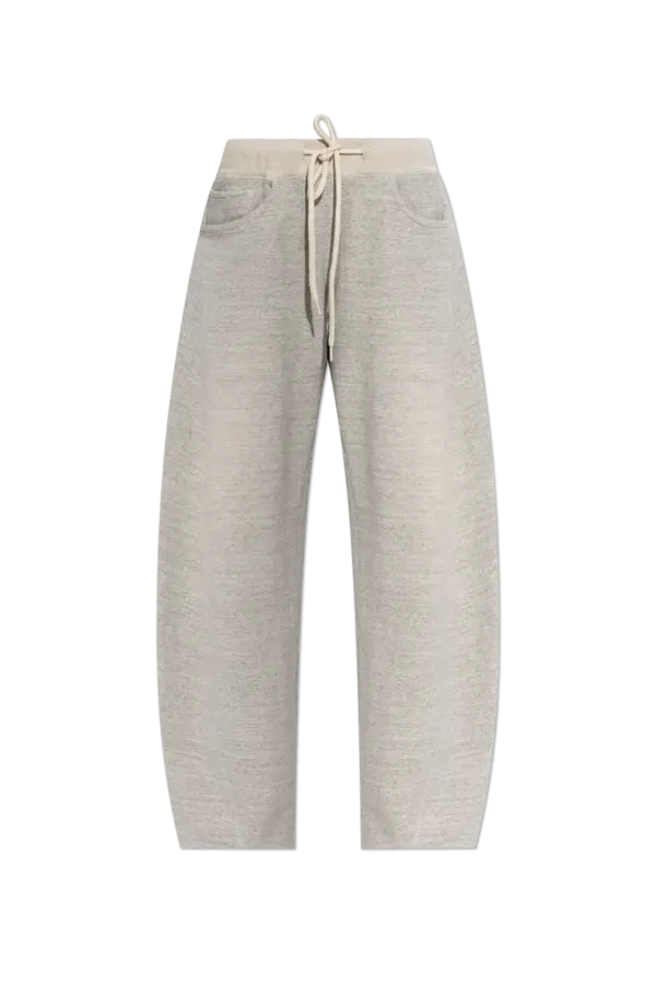 R13 Wide Leg Sweatpants With Raw Edge Hem