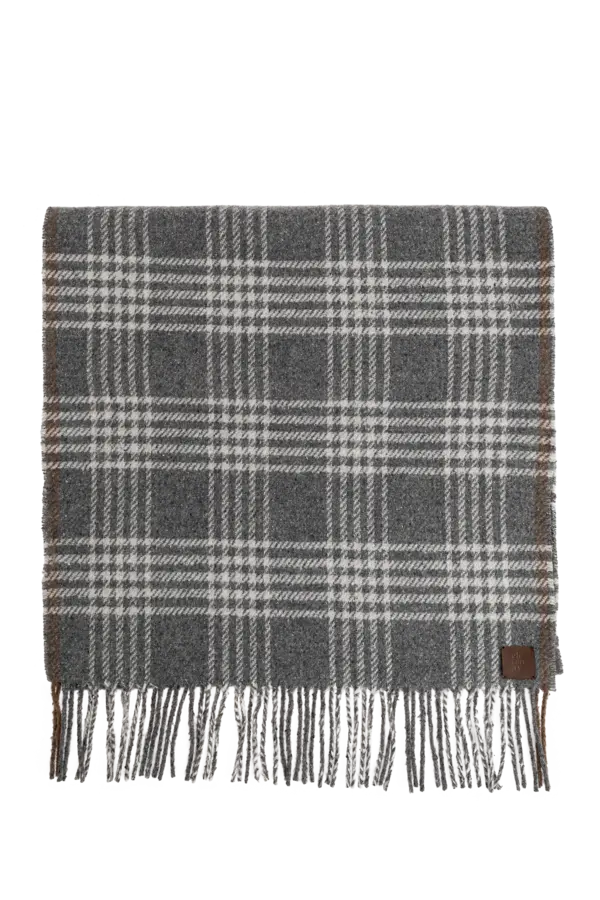 Eleventy Scarf With Fringes - Grey