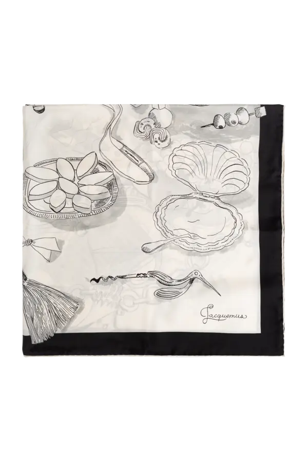 Jacquemus Scarf ‘le Grand Foulard Coctail - White