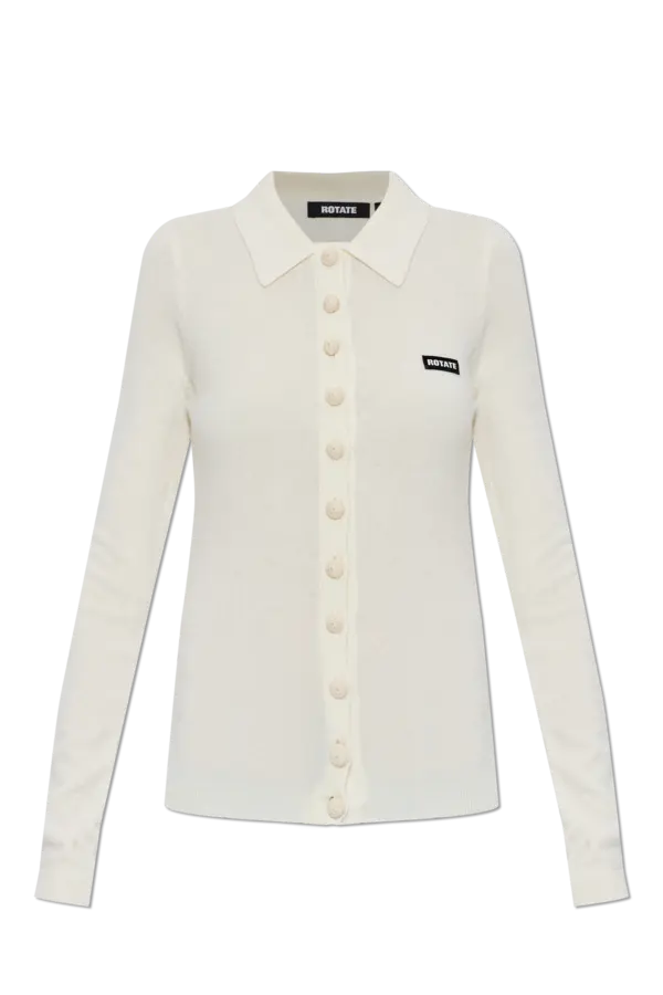 ROTATE BY BIRGER CHRISTENSEN Wool Cardigan - Cream