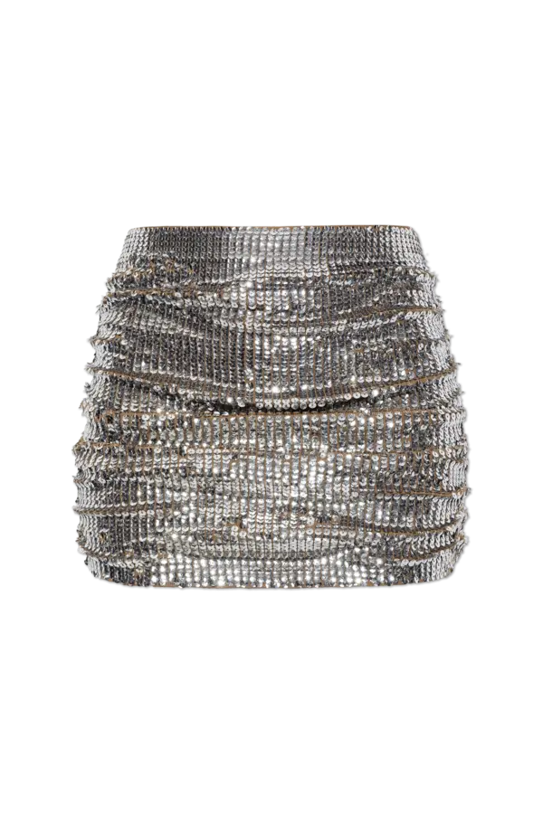 Dsquared2 Wool Skirt With Shimmering Sequins