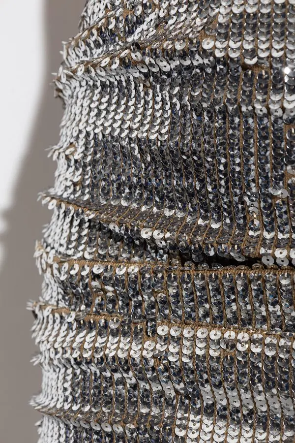 Dsquared2 Wool Skirt With Shimmering Sequins
