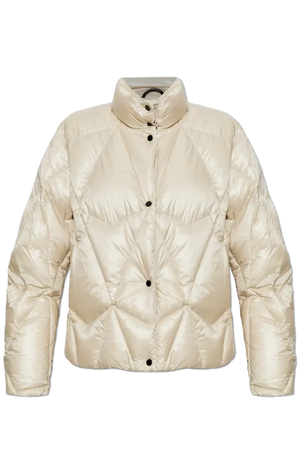Moose Knuckles Quilted Jacket With Patch - Cream