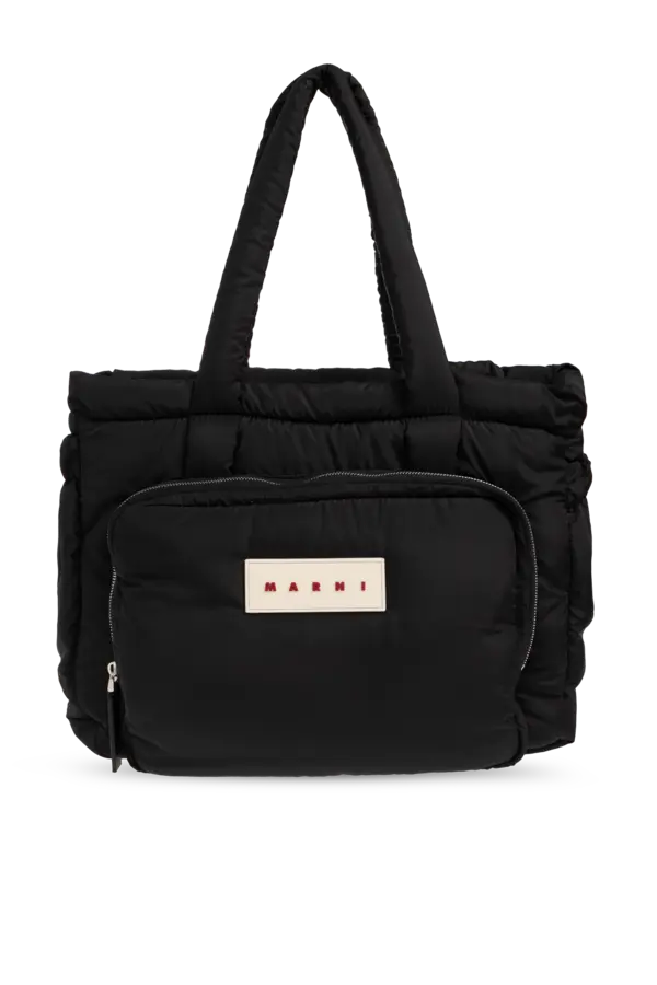 Marni Bag With Logo Patch - Black