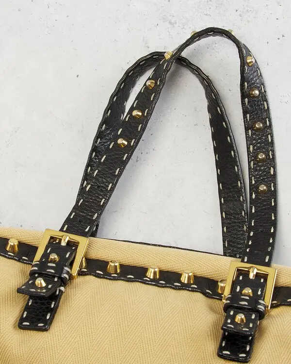 FWRD RENEW Fendi Studded Selleria Handbag