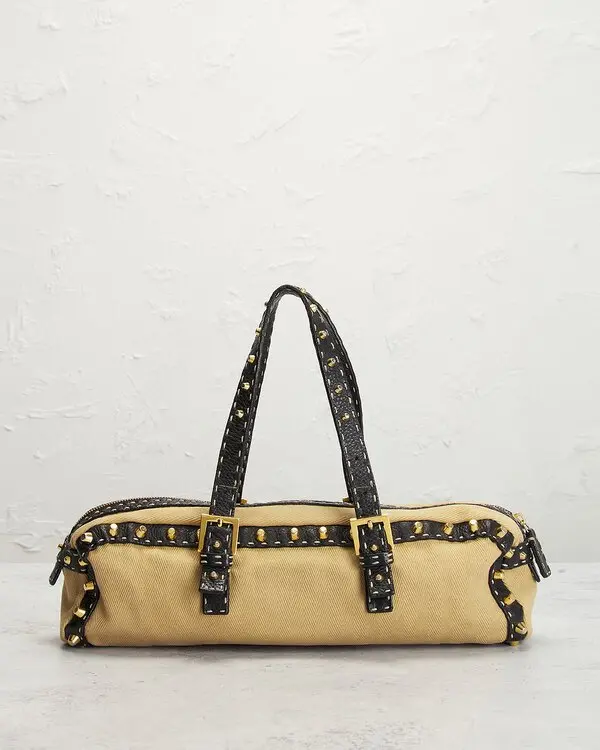 FWRD RENEW Fendi Studded Selleria Handbag