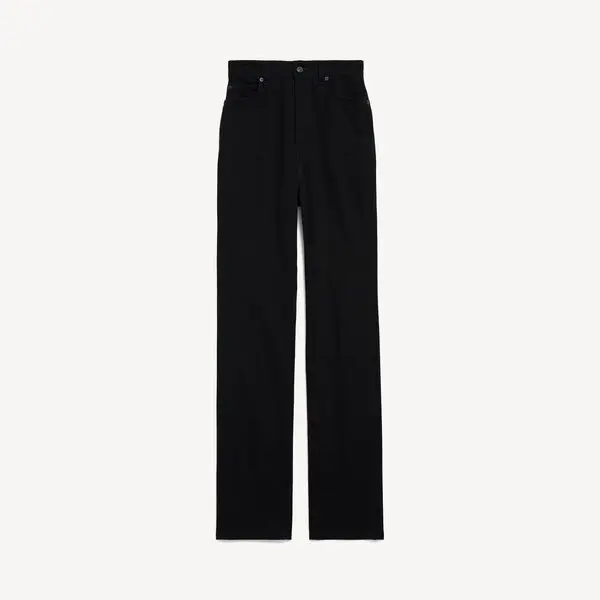 Balenciaga High Waist Slim Jeans - Black