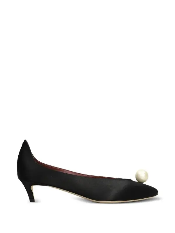 Magda Butrym Shoes Kitten Heel "kitten" Heel With Pearl Satin